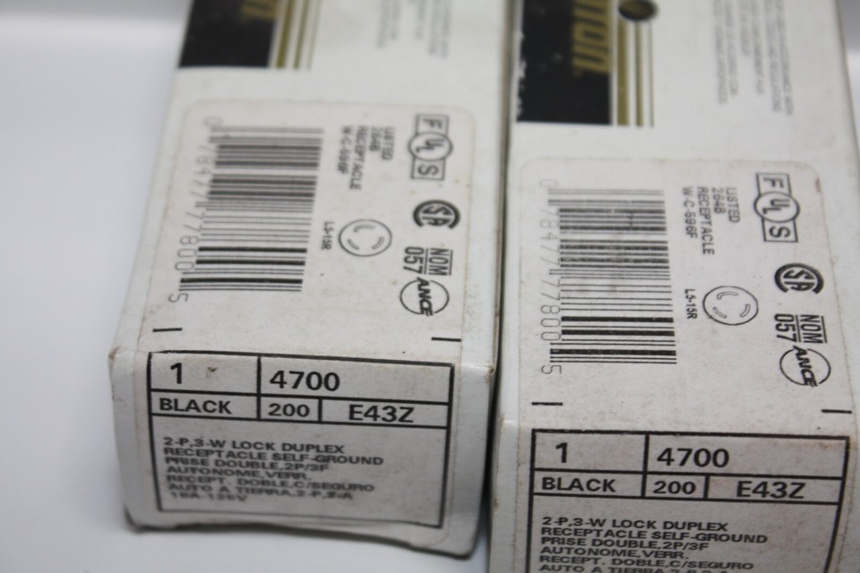 Leviton 4700 Duplex Locking Receptacle Lot of 2 | eBay