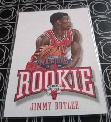 JIMMY BUTLER BULLS 2012-13 PANINI MARQUEE WHITE LEATHER ROOKIE RC CARD ...