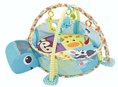 Baby Playmat 3in1 Blue Turtle Activity Play Mat With Sensory Toys ...