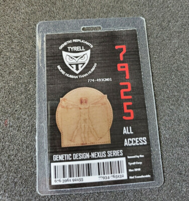 Blade Runner ID Badge-Tyrell Genetic Replicants All Access prop cosplay ...