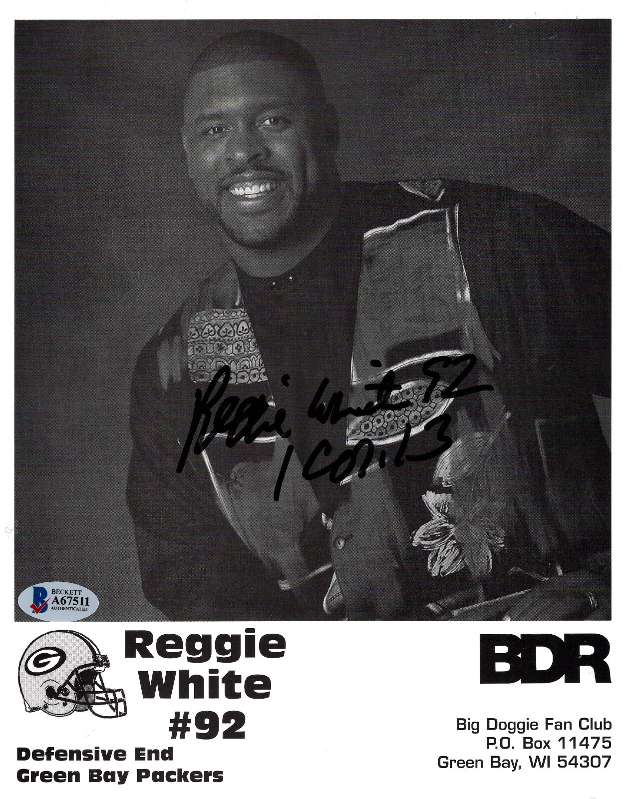 Reggie White Autographed Memorabilia | Signed Photo, Jersey ...