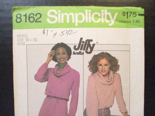 Vtg Simplicity Pattern 8162 Miss Size S (19-12) Pullover Top & Skirt ...