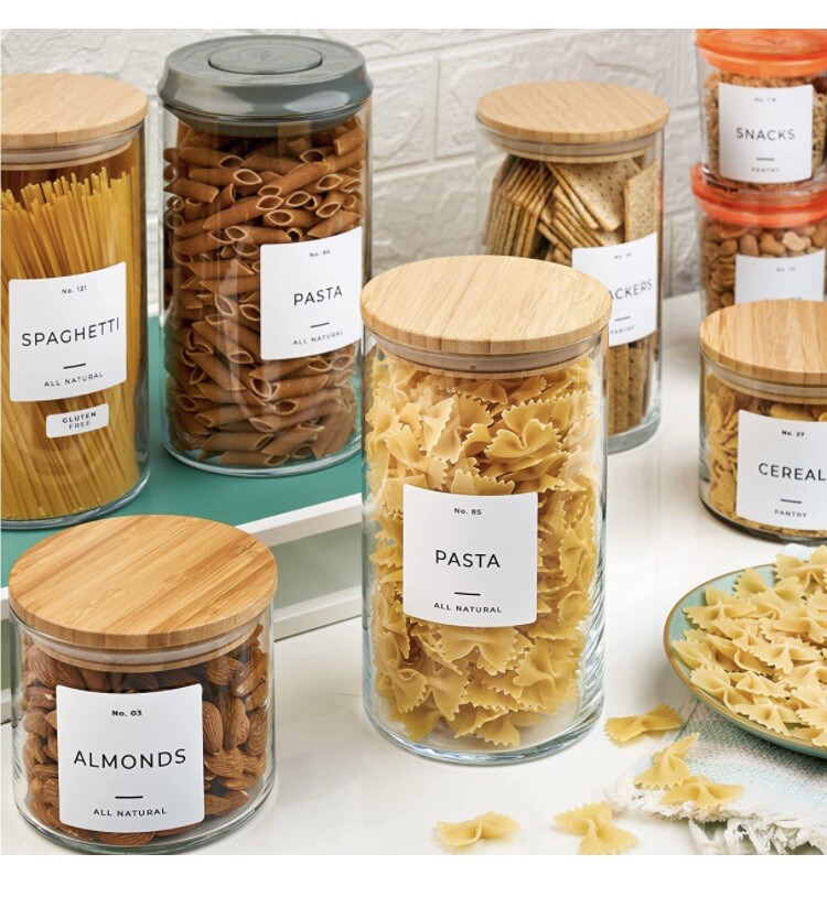 Kitchen 202 Minimalist Spice Jar Labels Preprinted Set - Bonus: Marker ...