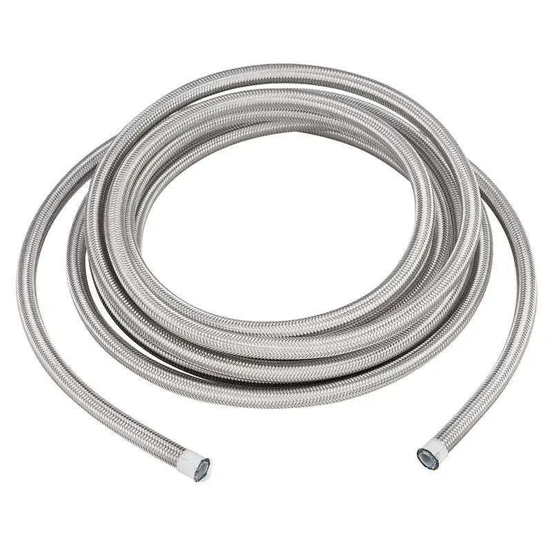 1M AN3 AN4 AN6 AN8 AN10 AN12 Stainless Steel Braided PTFE Fuel Hose Oil ...