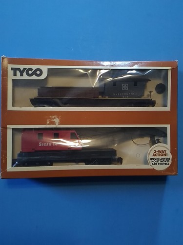 ho scale Tyco Santa Fe operating crane with boom tender #932 | eBay