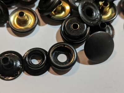20 Set MILITARY BLACK Snaps - Buttons, Sockets, Eyelets, Studs. Boat ...