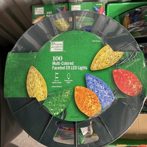 Home Accents Holiday 100 Multi-Colored Faceted C9 LED Lights | eBay