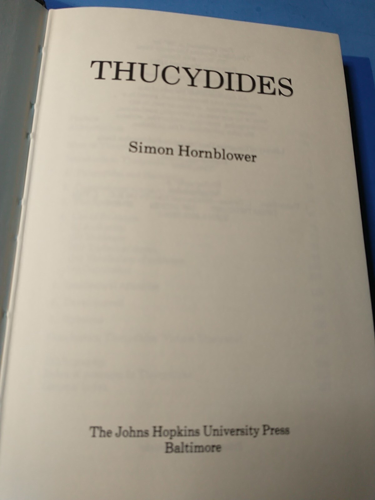 Thucydides - Hardcover By Hornblower Simon - GOOD 9780801835292| eBay