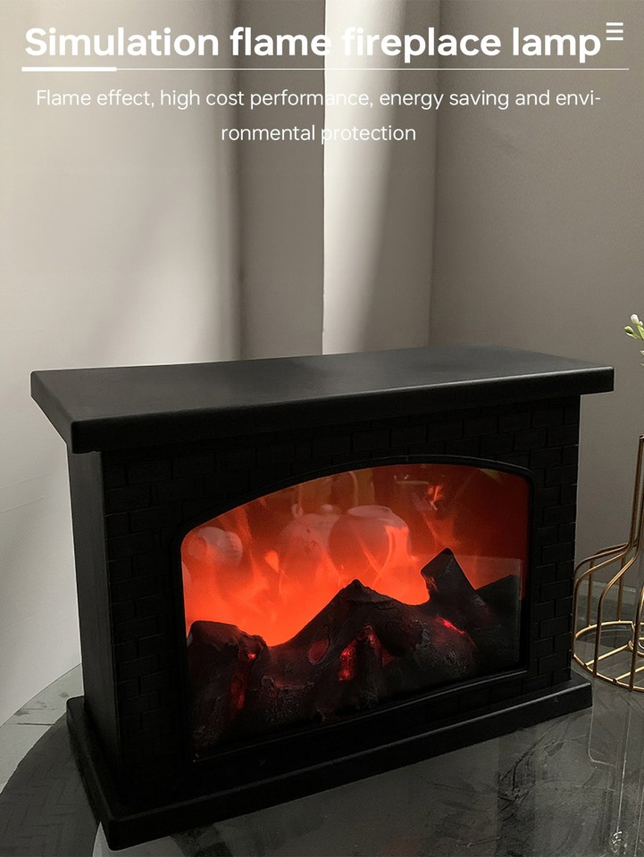 【FBE】Simulation Flame Lamp Fake Fireplace Wood Charcoal Flame ...