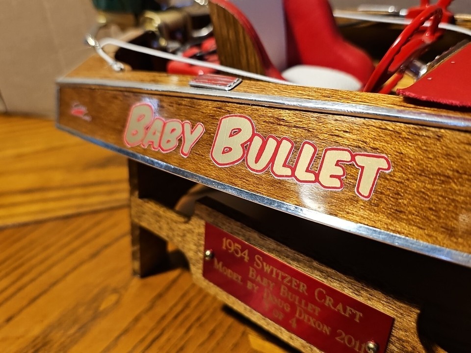 1954 Switzer Craft Baby Bullet & Mercury 20H Scratch Built Model Boat K ...