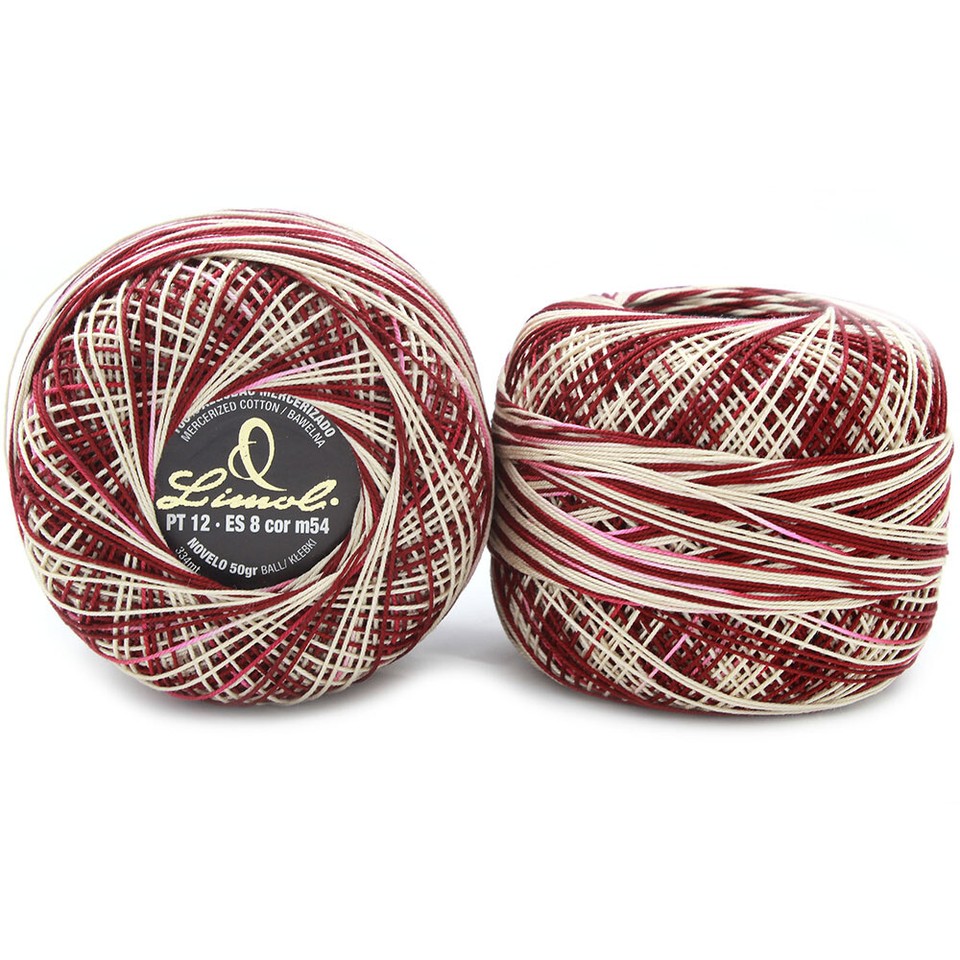 Limol Size 12 Multicolor 50 Grs 100% Mercerized Crochet Thread Cotton ...