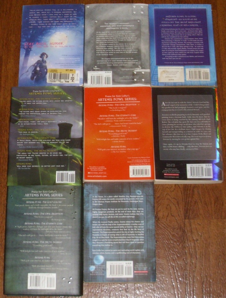 ARTEMIS FOWL lot by Eoin Colfer Books 1-6+8 + The Supernaturalist *Free ...
