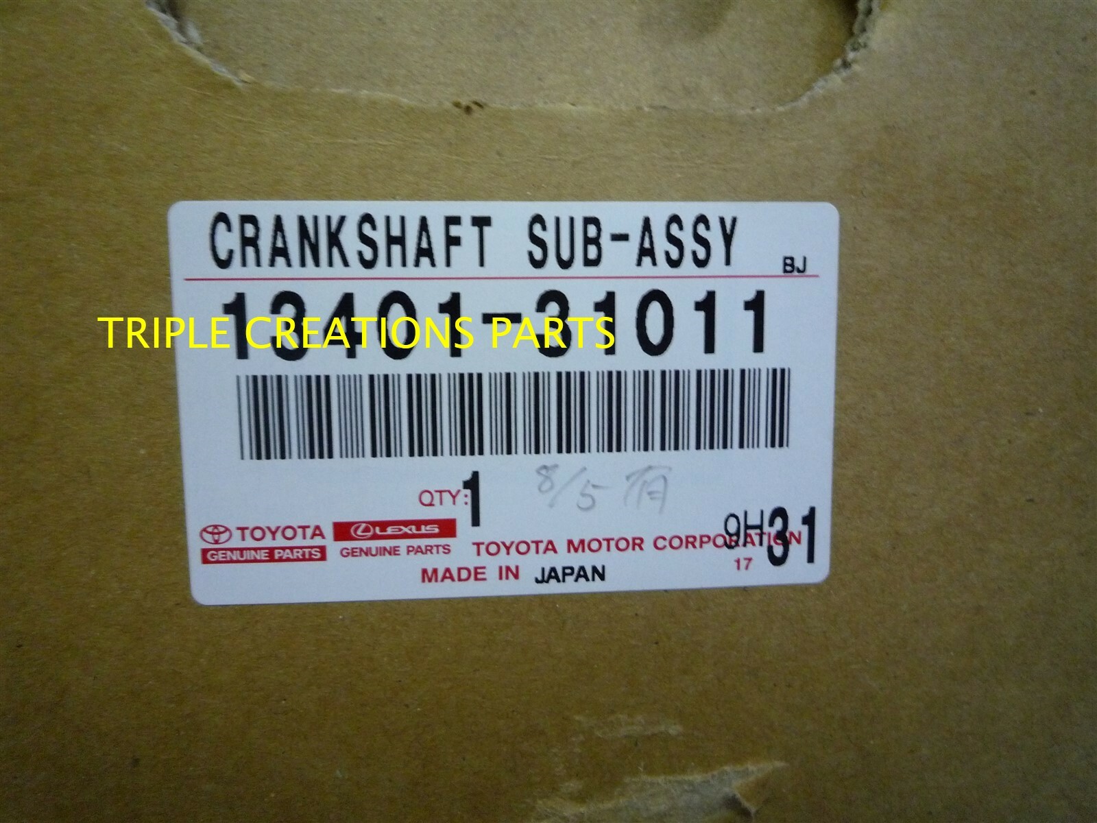 1340131011 Genuine Toyota 1GRFE Crankshaft Sub-Assy 13401-31011 OEM | eBay