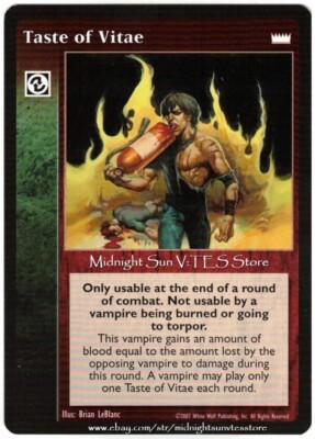 Taste of Vitae Lords of the Night V:TES VTES Vampire CCG | eBay