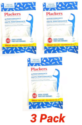 Plackers Dental Flossers Hi Performance Unflavored 180 Count Floss ...