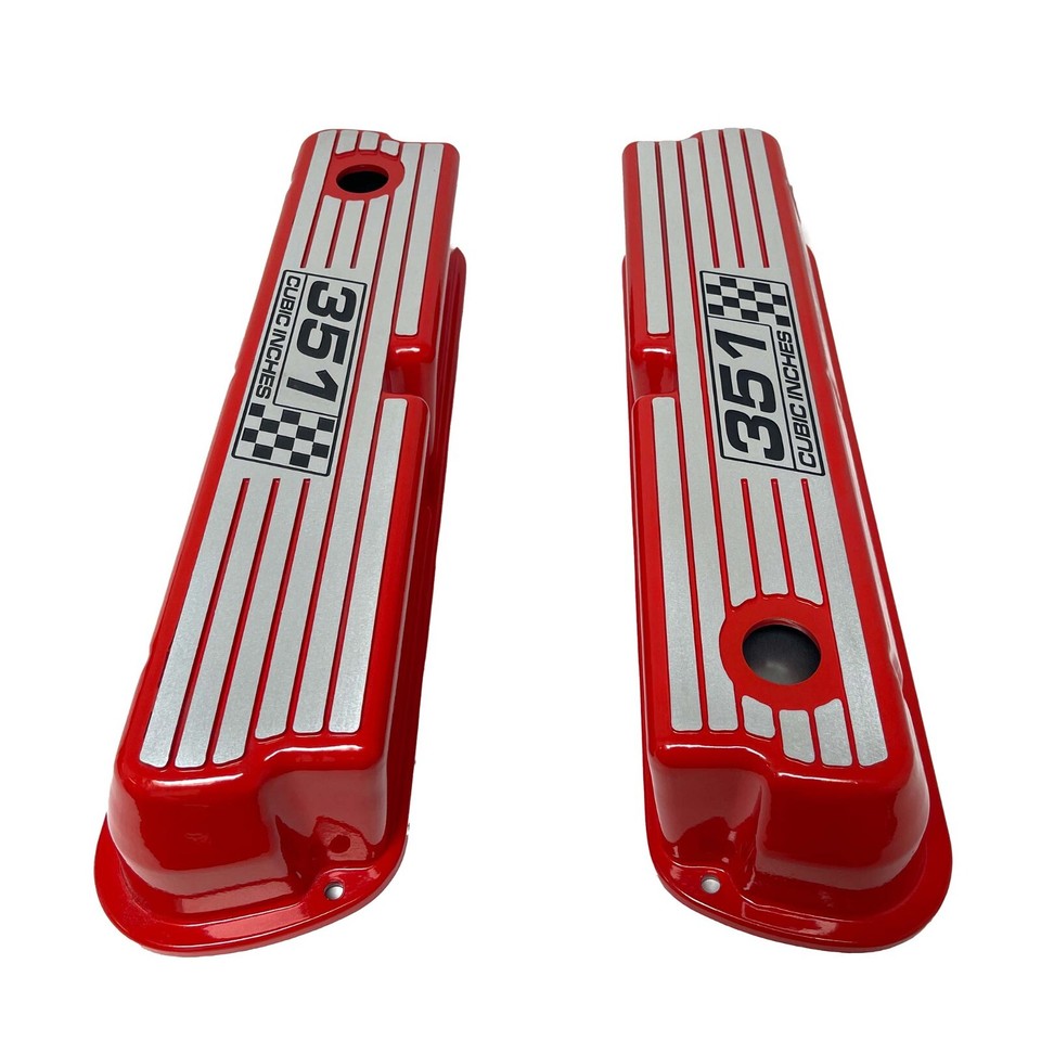 Ford 302 351 Windsor Red Valve Covers 351 Cubic Inches | Aluminum ...