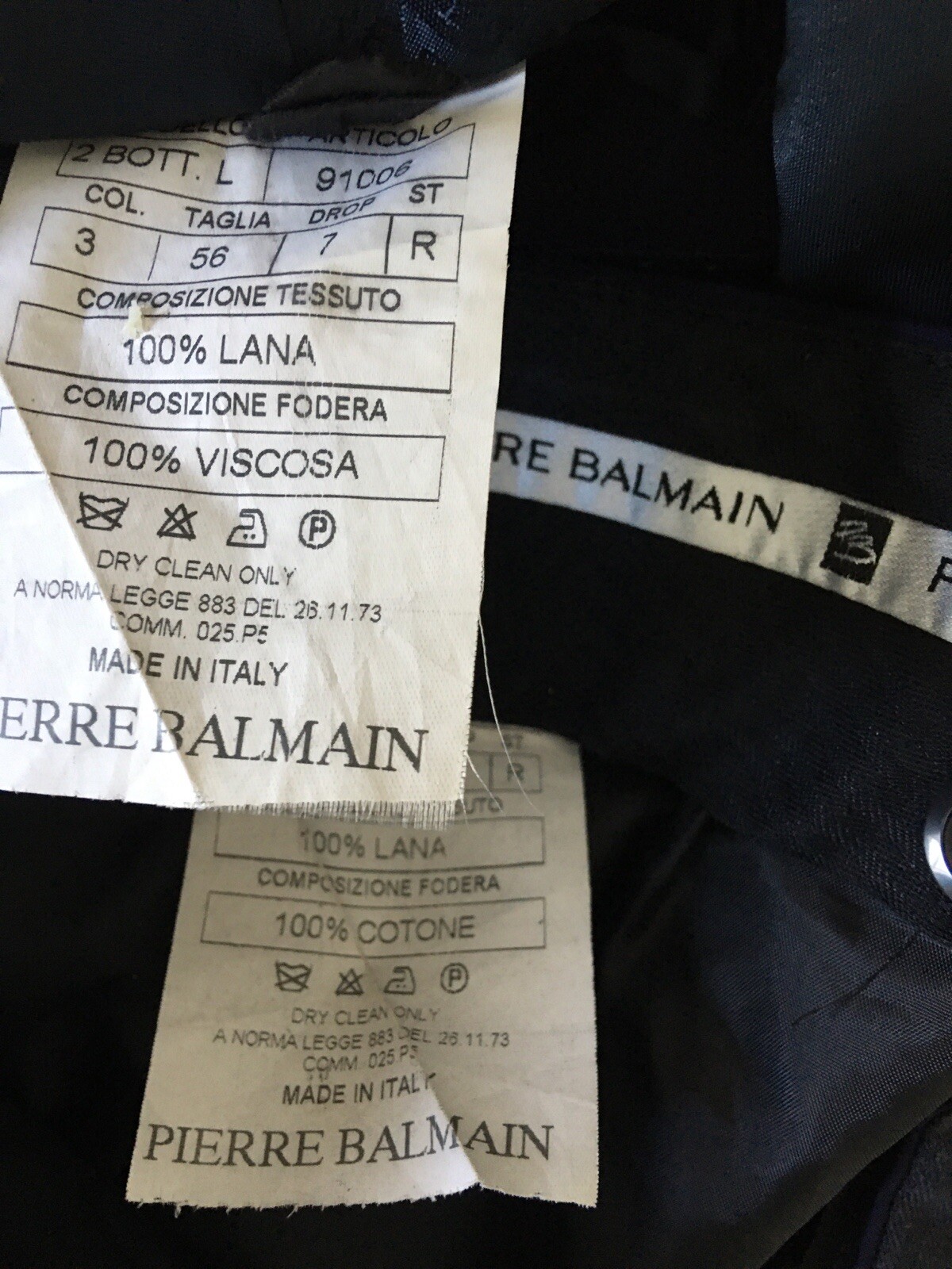 PIERRE BALMAIN 100% WOOL NAVY BLUE STRIPED 2 PIECE SUIT SIZE 56 US 46 | eBay