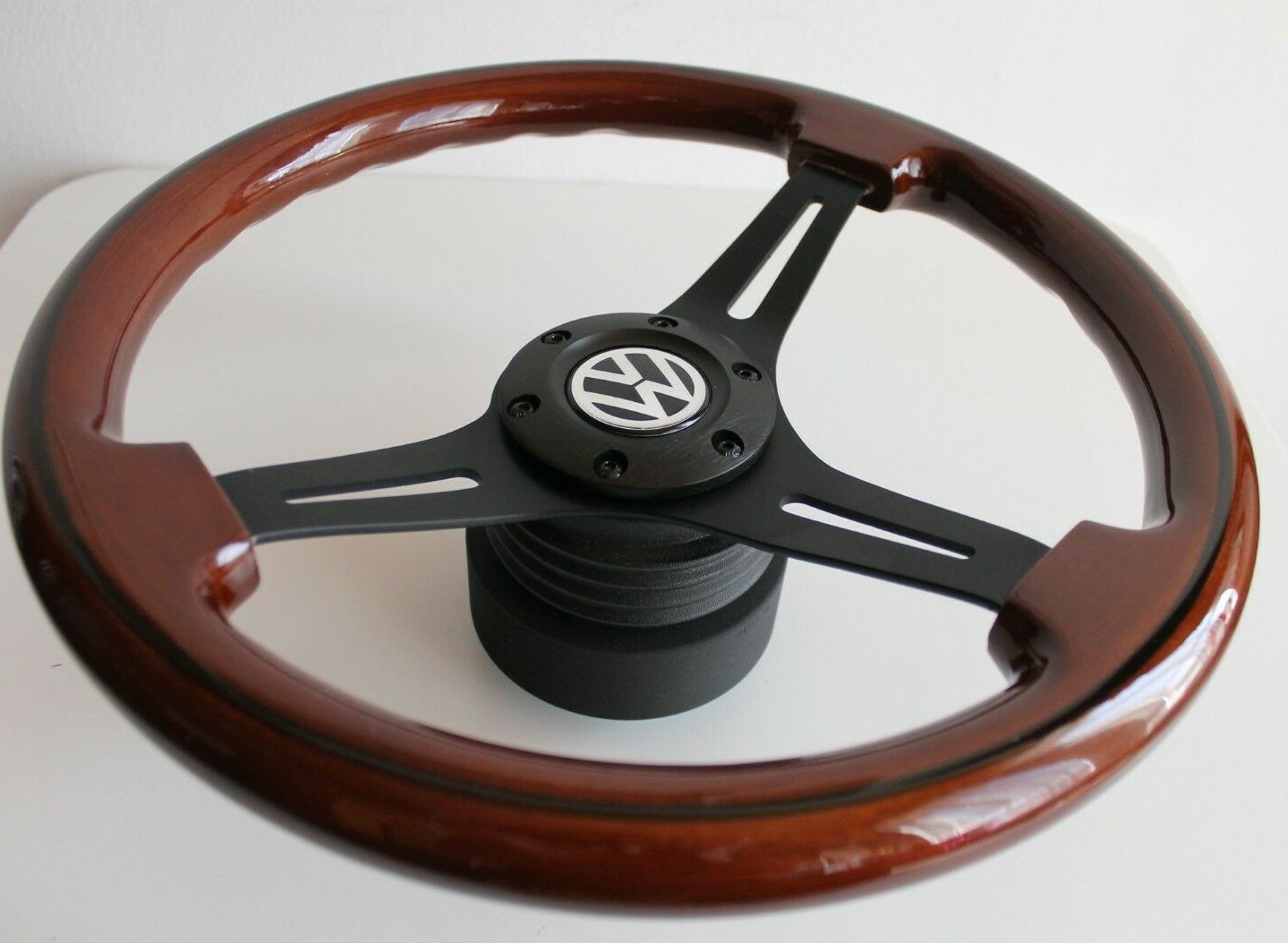 Steering Wheel fits For VW Golf Jetta Mk1 Mk2 Scirocco Wood Wooden 80 ...