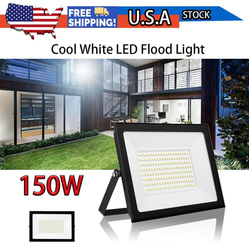 150W LED Flood Light Outdoor Security Spotlight Landscape Garden Yard ...