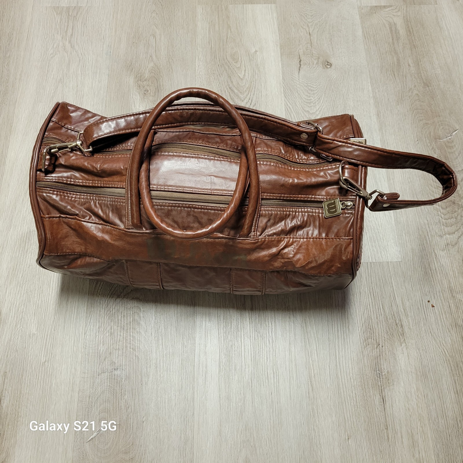 VINTAGE WILSON CLASSIC SPORTS LOGO RED/BROWN GYM BAG … - Gem