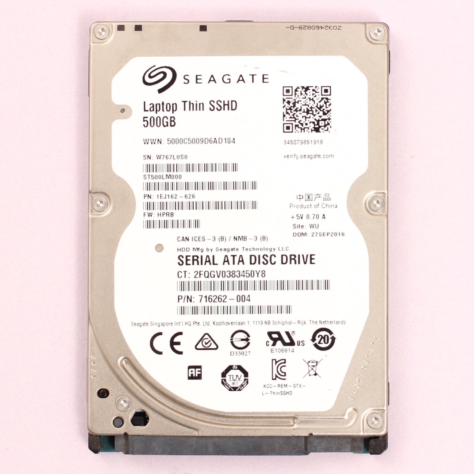 Seagate Hybrid SSHD 2.5” 500GB Laptop HDD 5400 RPM 7MM 8GB NAND ...