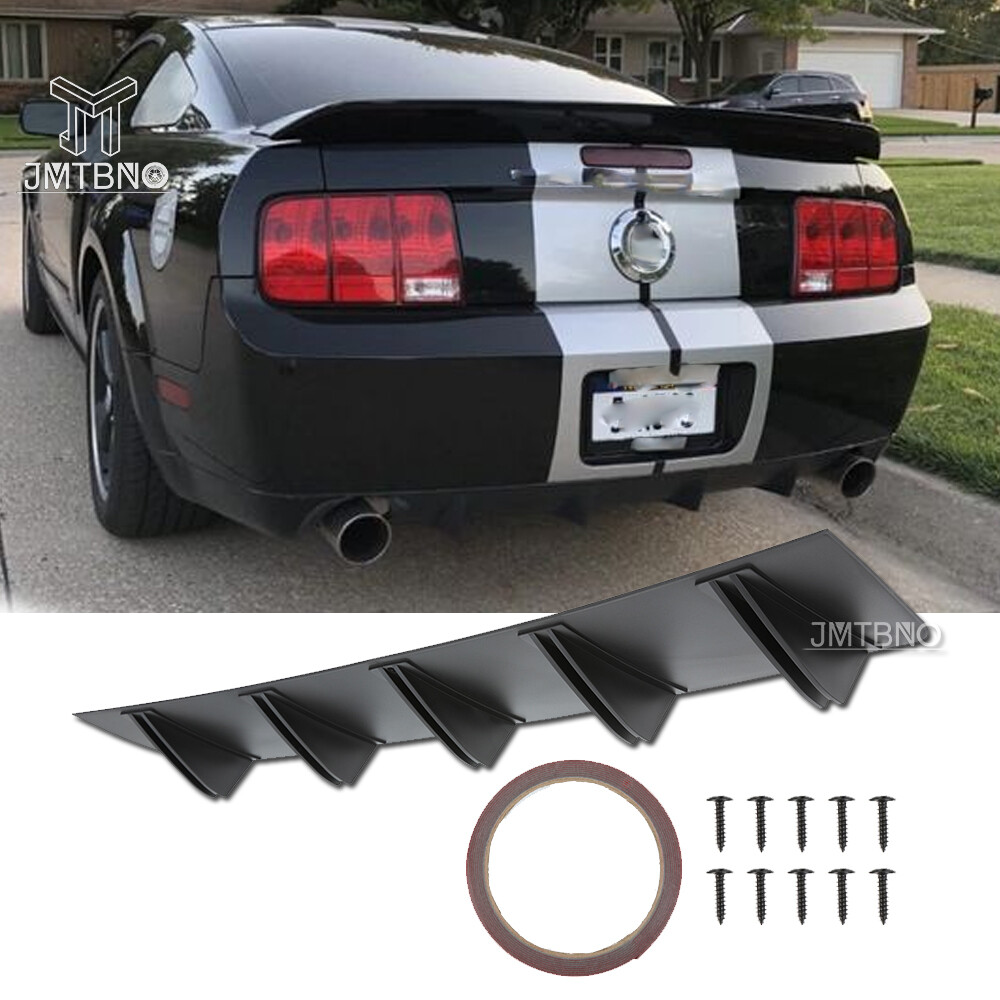 For Ford Mustang Shelby Car Rear Diffuser Bumper Fins Spoiler Lip ...