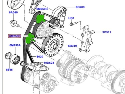 GENUINE LAND ROVER UPPER IDLER PULLEY DRIVE BELT EVOQUE DISCOVERY SPORT ...