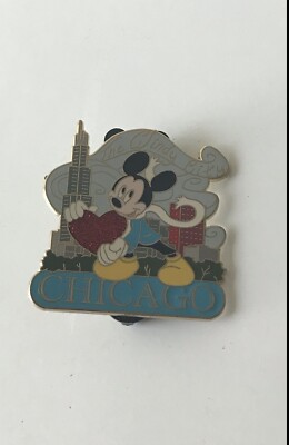 Chicago Disney Store Windy City heart Mickey Mouse pin | eBay