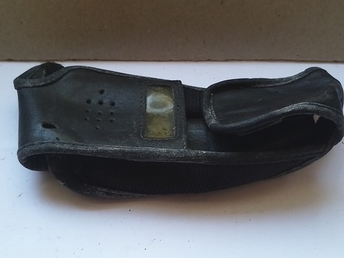 Vintage 1990s Old Retro mobile Phone Shop Motorola flip leather case ...