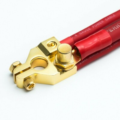 GOLD PLATED BATTERY TERMINAL WITH JIS POST AND 1X4 2X8 AWG INPUTS HEAVY ...