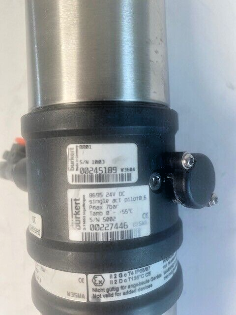 Burkert 2103 Diaphragm Valve W/ 8801 Integrator W/ 8695 Control Head ...