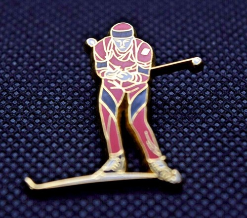 Racer Skiing Ski Lapel Pin | eBay