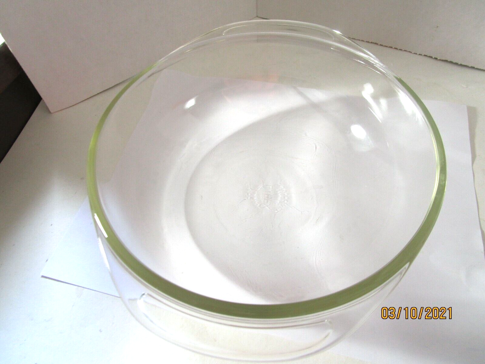 Vintage Pyrex Clear Glass Casserole Bowl 023 Gold Rim No Lid 1-1/2 QT ...