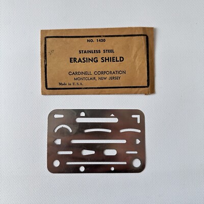 Vintage Cardinell Corporation Co. Stainless Steel Erasing Shield #1420 ...