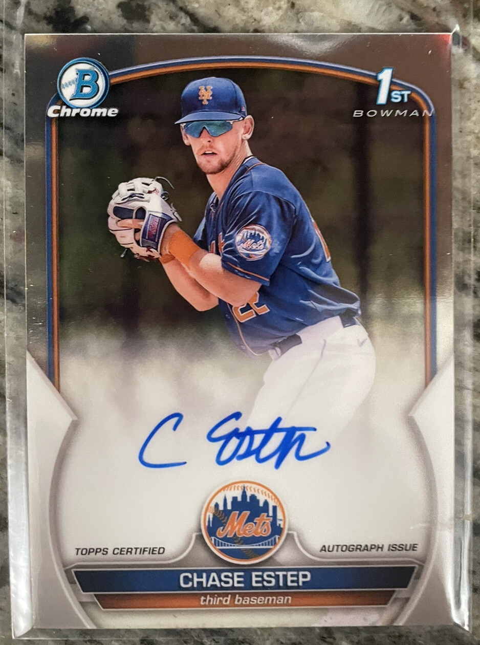 2023 Bowman Chrome Chase Estep 1st Bowman On Card Auto Mets #BCA-CE | eBay