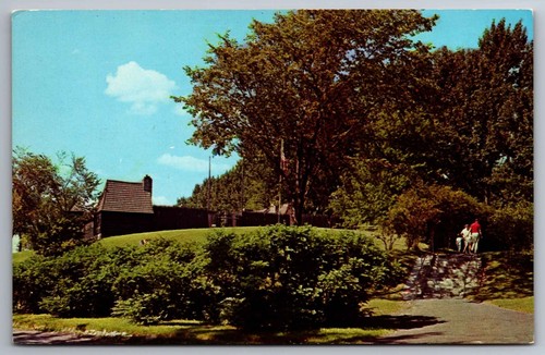 Postcard Fort Sainte Marie De Gannentaha Onondaga Parkway Syracuse New ...