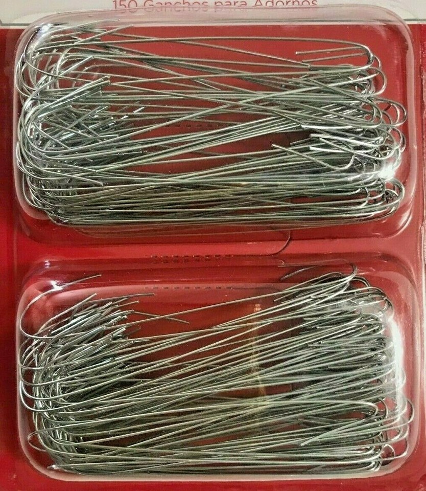 300 Christmas Silver Ornament Hooks Tree Hangers LARGE Metal New In ...
