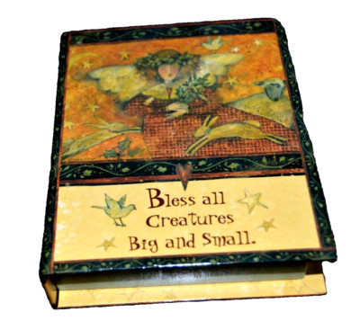 SUSAN WINGET Note Sheets Vtg Book Style Box BLESS ALL CREATURES Angel ...