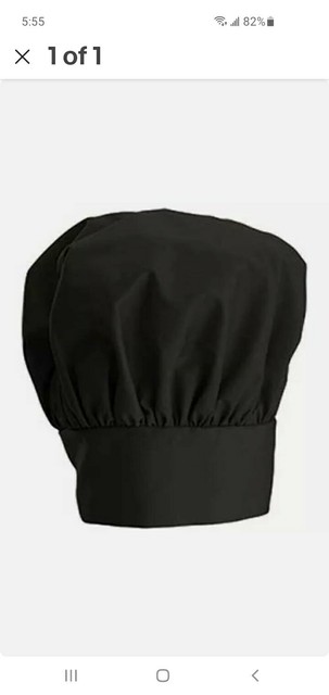 Winco CH-13BK 13" Velcro Closure Chef Hat Black for sale online | eBay
