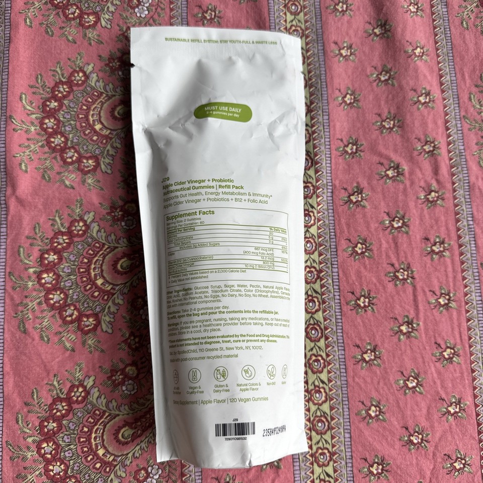 Spoiled Child J29 Apple Cider Vinegar and Probiotics Nutraceuticals 120 ...