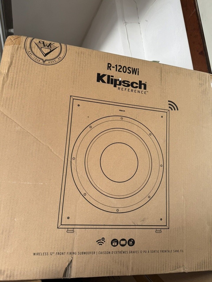 Klipsch R-120SWi 230W 12" Wireless Subwoofer W/ Digital Amplifier 16.5 ...
