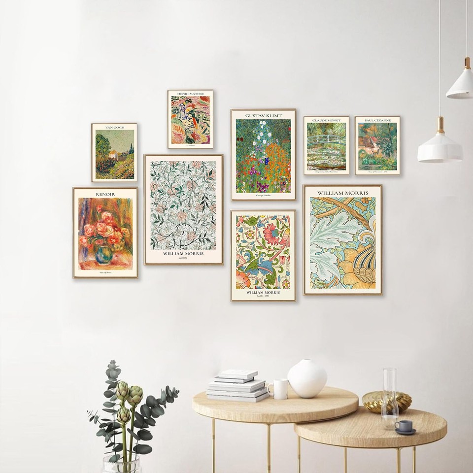 Vintage Eclectic Wall Art Prints Set of 9, Abstract Eclectic Wall Decor Matis... | eBay
