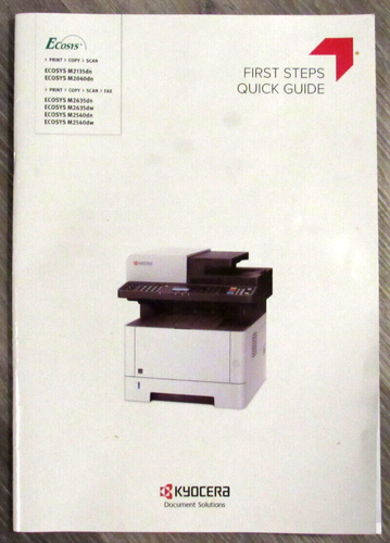 Genuine Kyocera Ecosys M2135dn M2040dn M2635dn - First Steps Quick Guide Manual | eBay