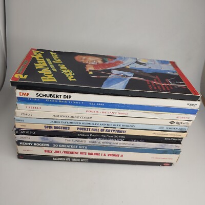 Lot of 12 EMPTY CD Long Boxes EMF, Spin Doctors, Genesis More - No ...