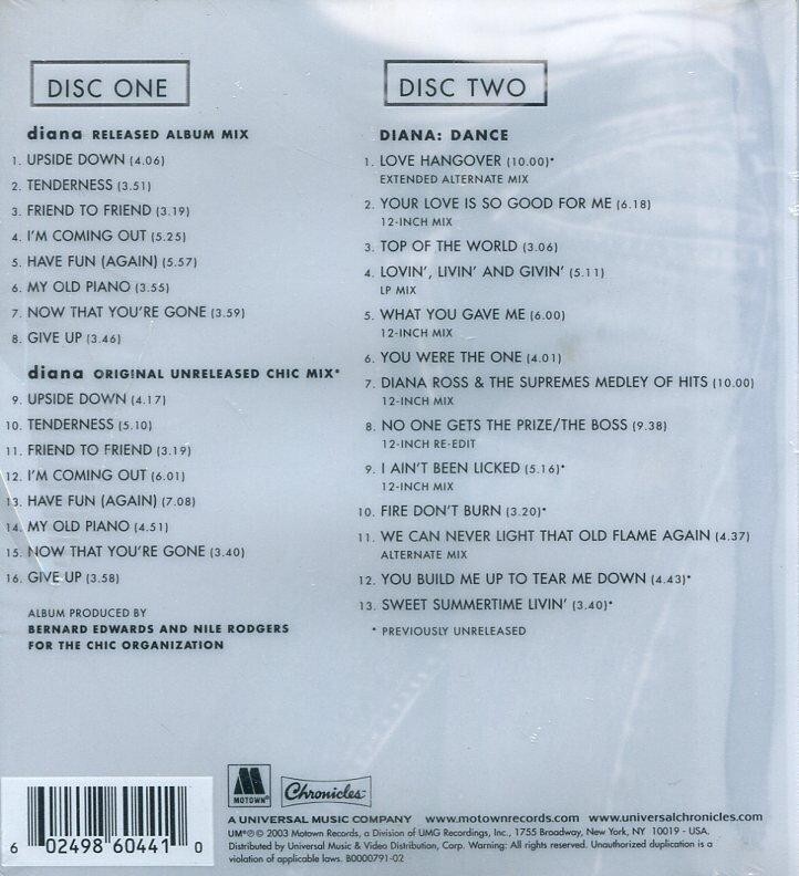 Diana Ross Diana 1980 2-CD 2003 DELUXE EDITION SEALED 602498604410 | eBay
