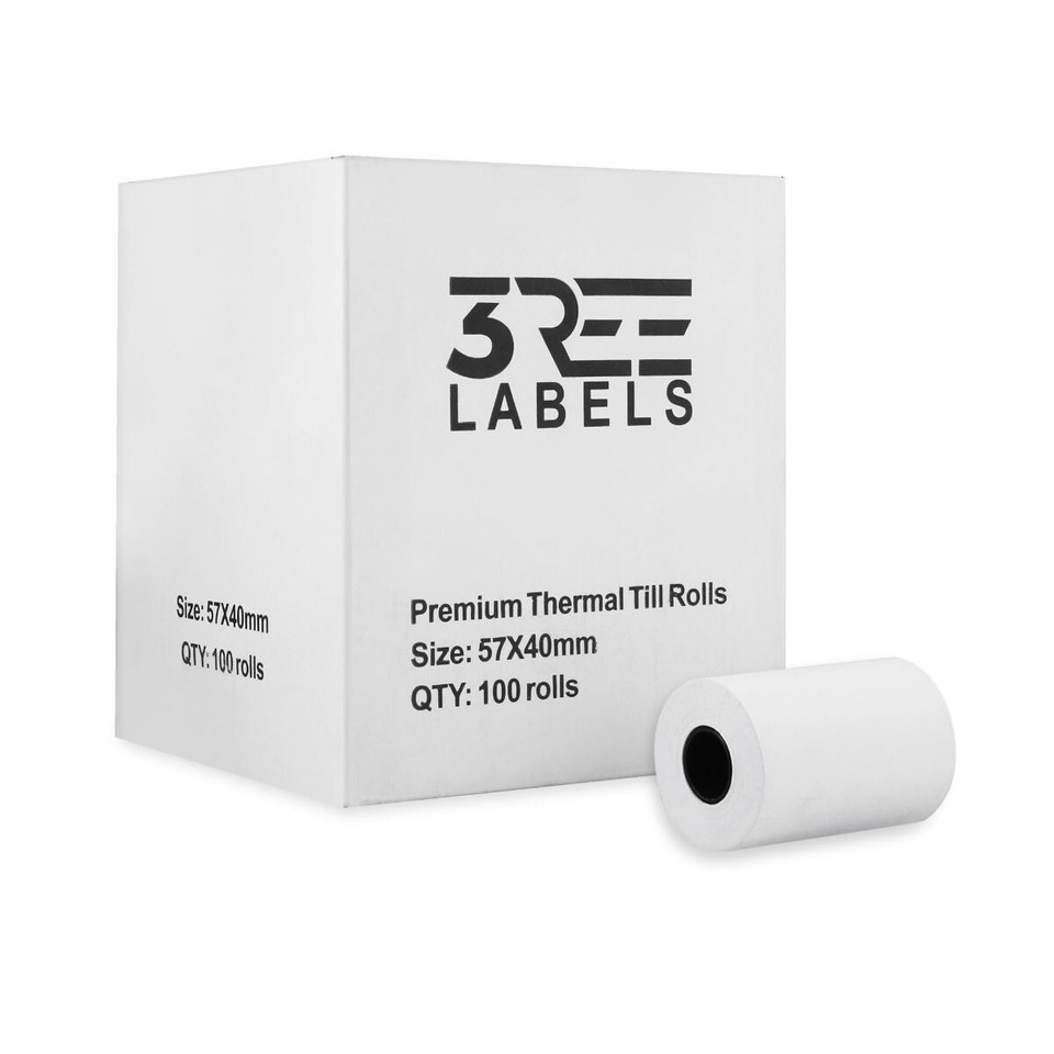 57x40mm Thermal Paper Till Rolls Ingenico pay point PDQ Streamline ...