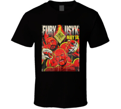 Tyson Fury Vs Oleksandr Usyk Ring Of Fire Boxing Fan T Shirt | eBay