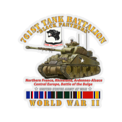 Kiss-Cut Stickers - Army - 761st Tank Battalion - Black Panthers - w ...