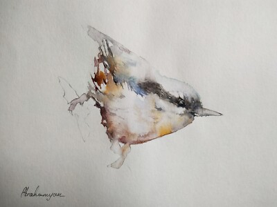 Warbler, Birds, Watercolor artwork, Handmade, Original painting on ...