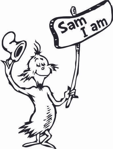 Sam I Am Coloring Page